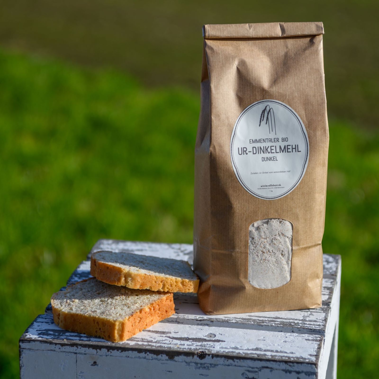 Emmentaler Bio UrDinkel Schrot, Ruchmehl, Vollkornmehl, Halbweissmehl ...